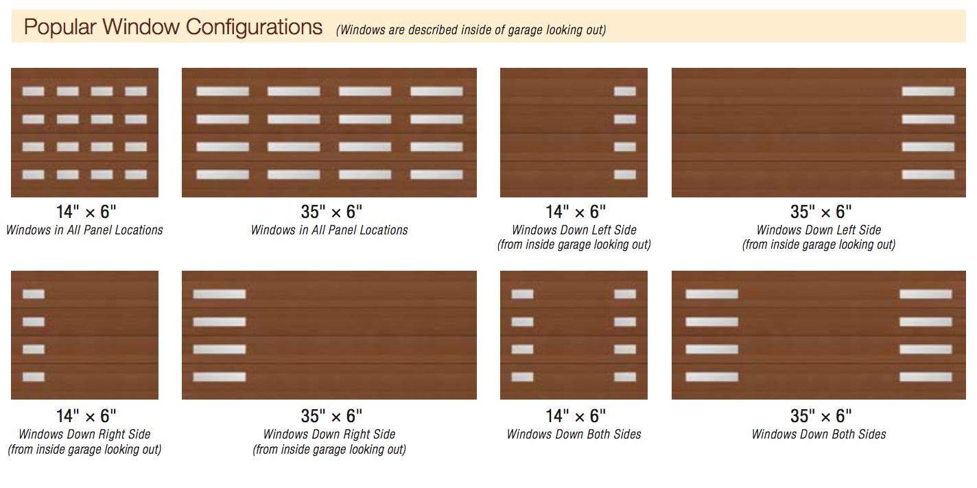 Do windows increase the weight of the garage door